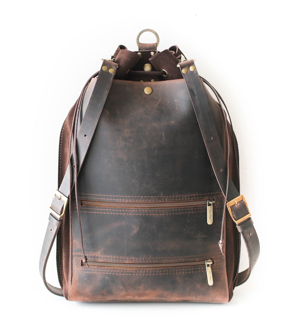 Leather Backpack for Men | Brown Leather Backpack | Qisabags