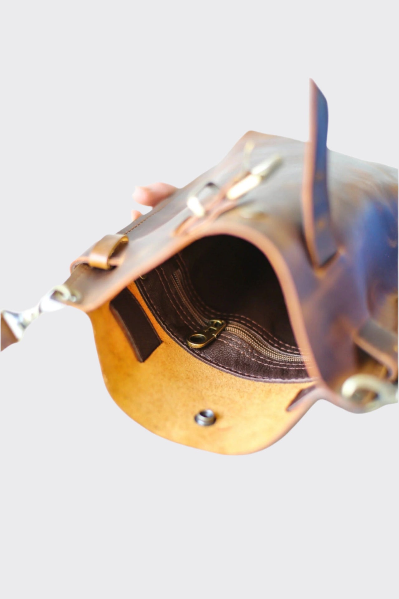 Vintage Leather Backpack | Leather Backpack Purse - Qisabags